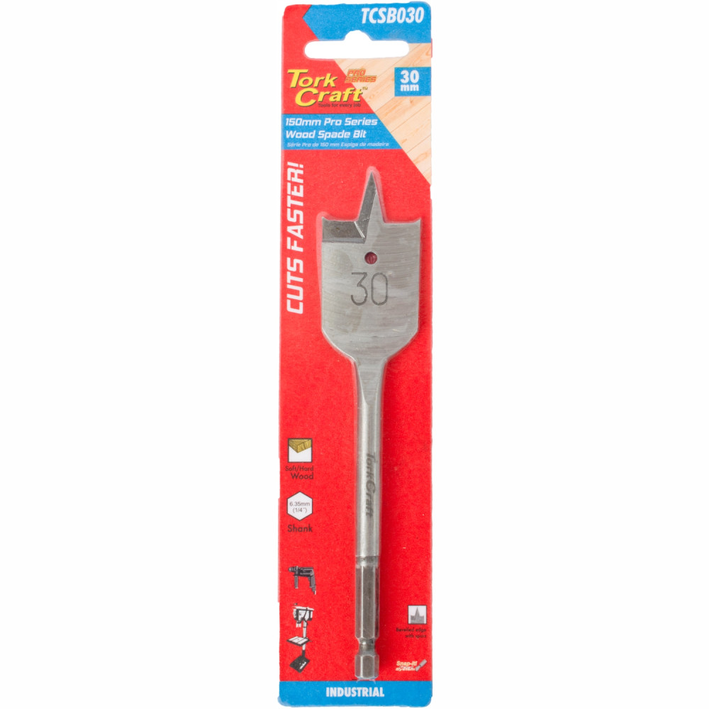 SPADE BIT PRO SERIES 30MM X 150MM - Sunpower Hardware